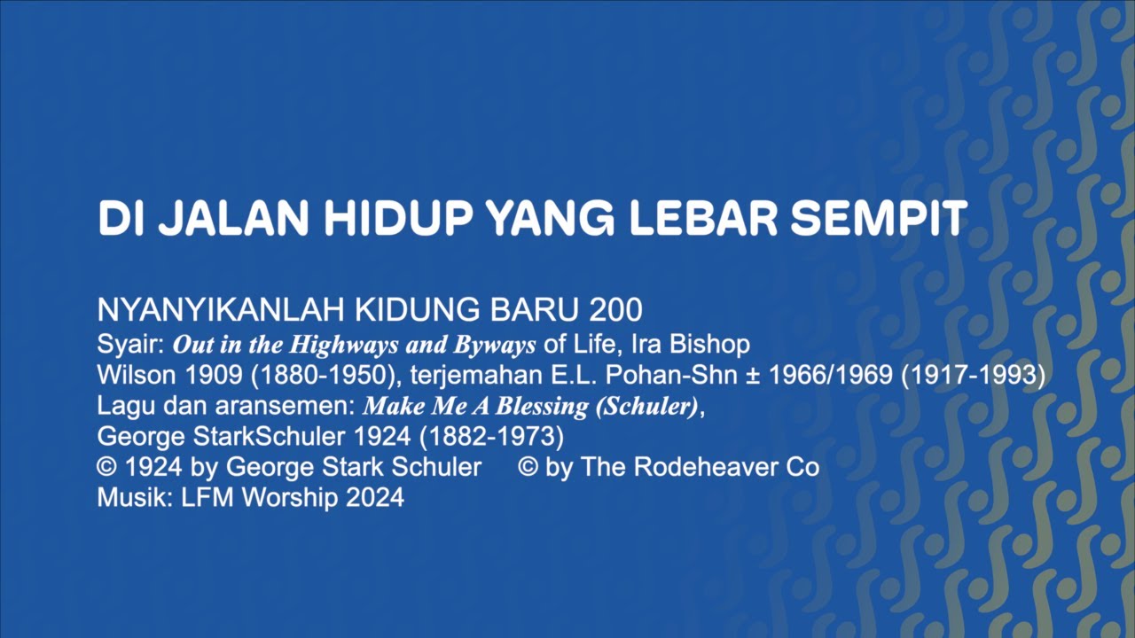 NKB 200 - Di Jalan Hidup yang Lebar Sempit // Video Lirik // LFM ...