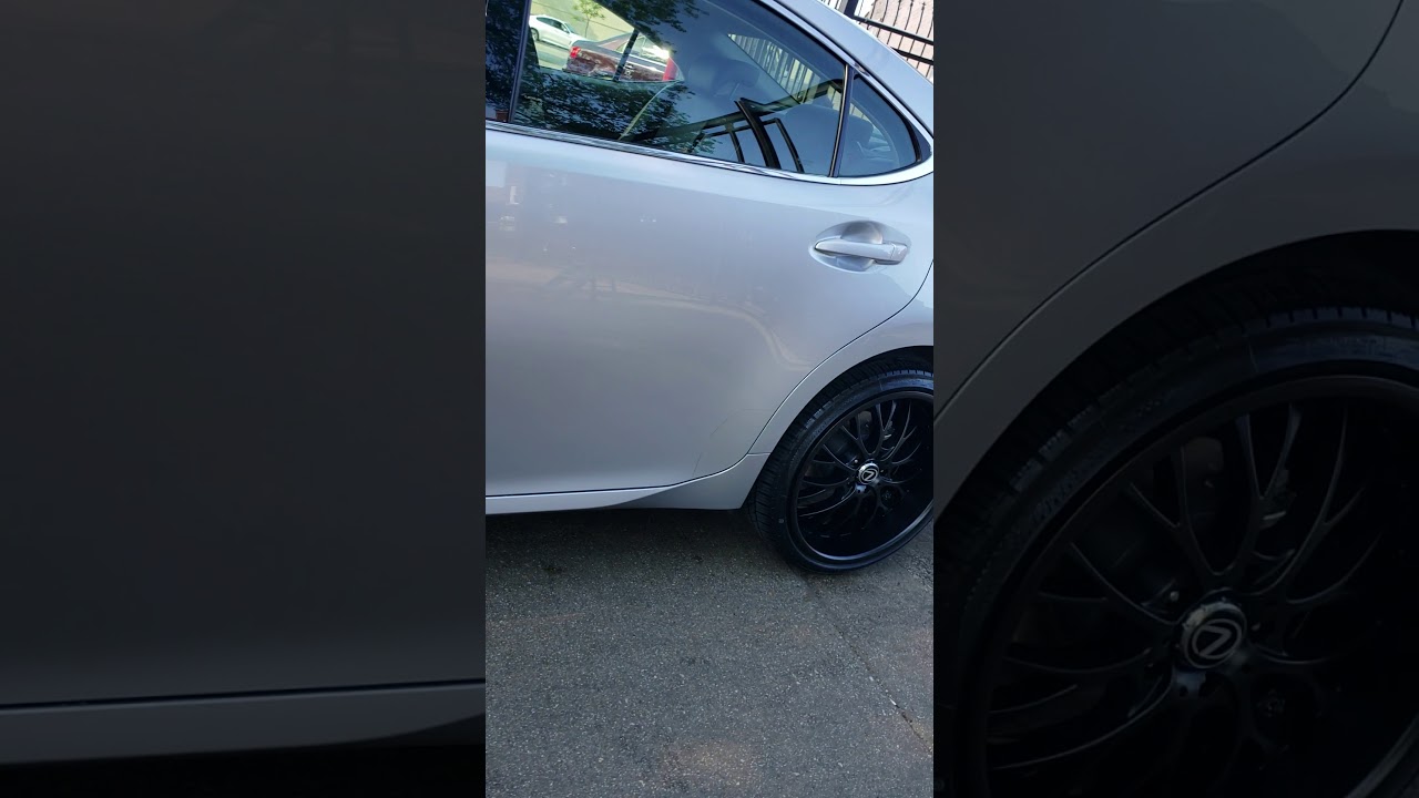 2015 Lexus ES350 on all black Staggered 20 inch Helo HE890 wheels ...