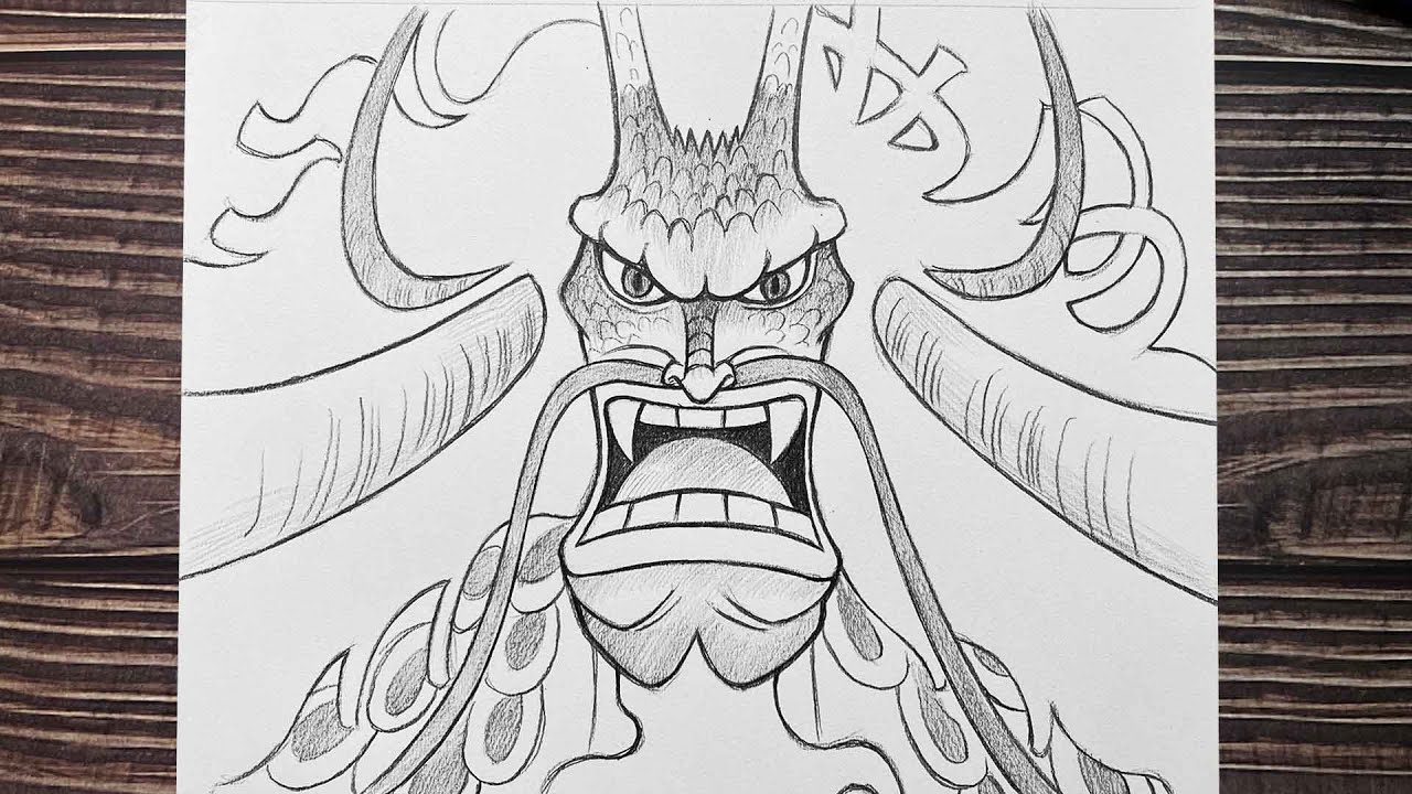Easy anime sketch | how to draw Kaido - [One Piece] | anime boy drawing ...