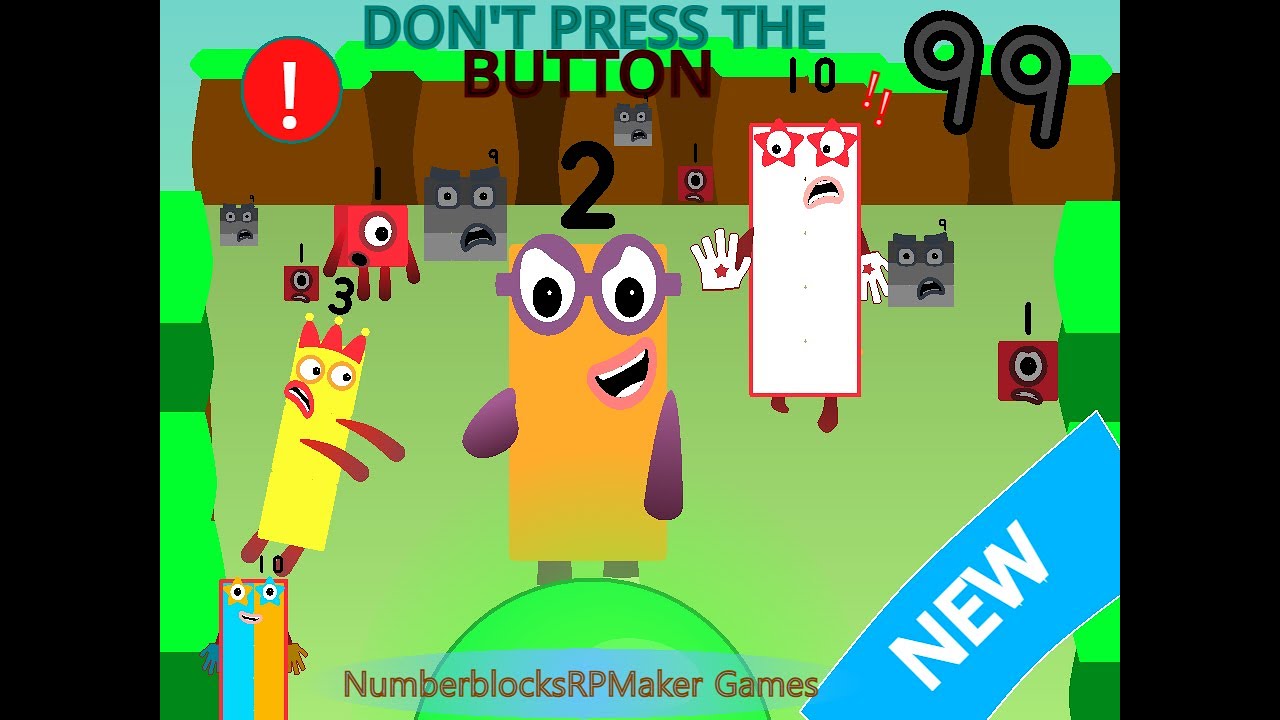Numberblocks Don't Press The Button 99 Walkthrough #1 (unreleased game ...