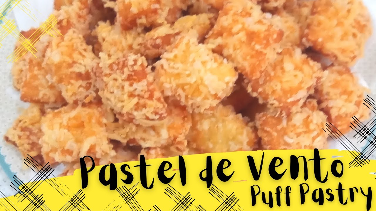 PASTEL DE VENTO - UM DELICIOSO PETISCO - SABOR QUEIJO / Puff Pastry ...