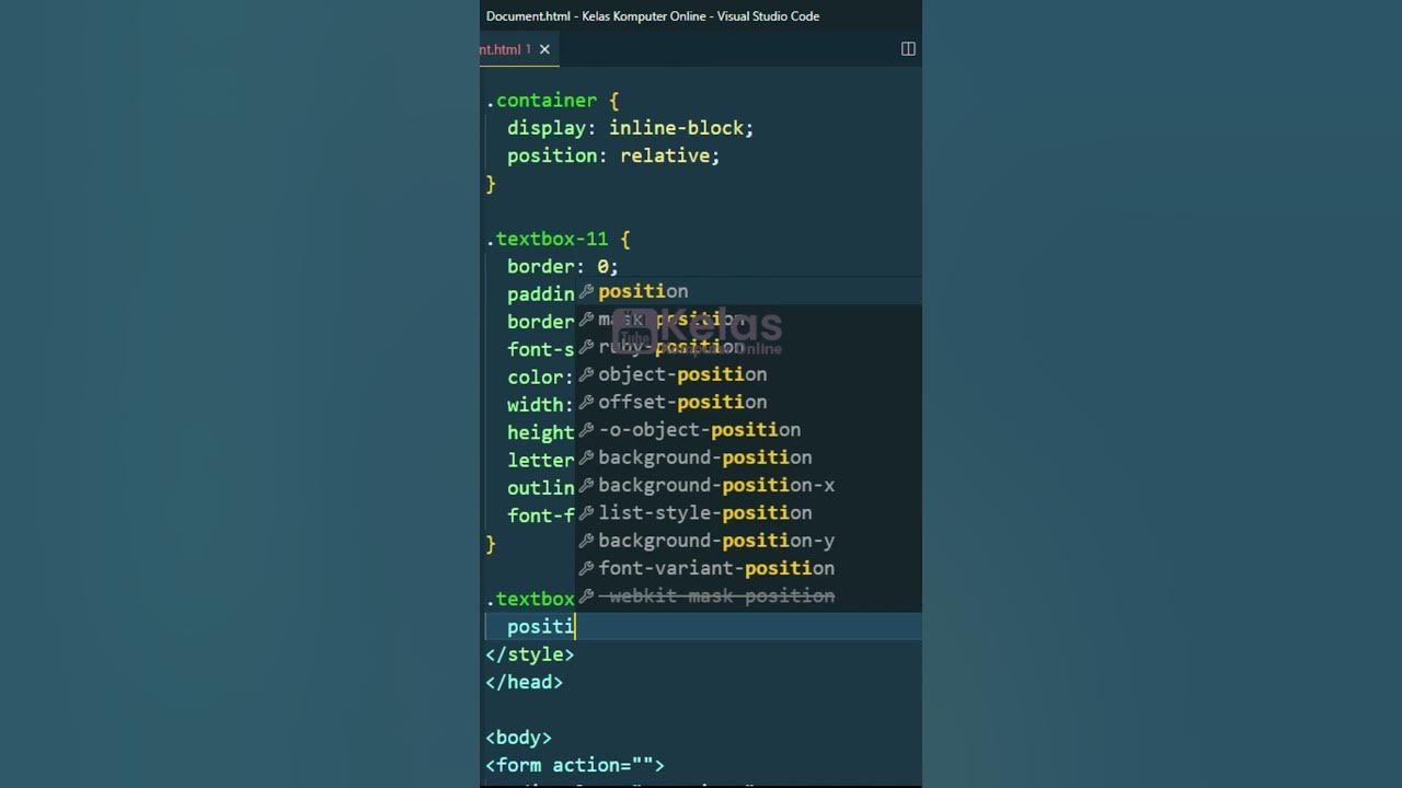 Coding HTML dan CSS: Membuat Halaman Login #kelaskomputeronline - YouTube
