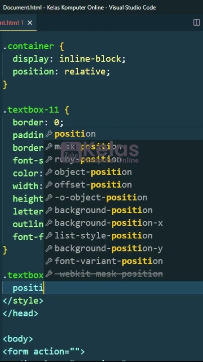 Coding HTML dan CSS: Membuat Halaman Login #kelaskomputeronline - YouTube