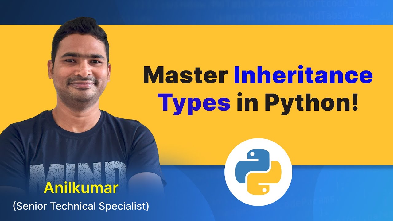 Python Class-49 : Types of Inheritance in Python [in Telugu] - YouTube