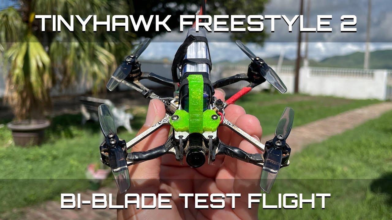 Emax Tinyhawk Freestyle 2 with Bi-Blade props for the first time. FPV ...