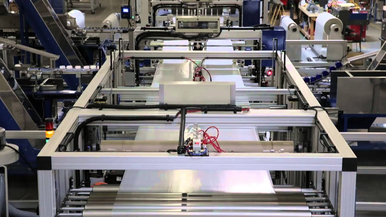 New concept for bag-forming machine by NuLine and Bosch Rexroth - YouTube