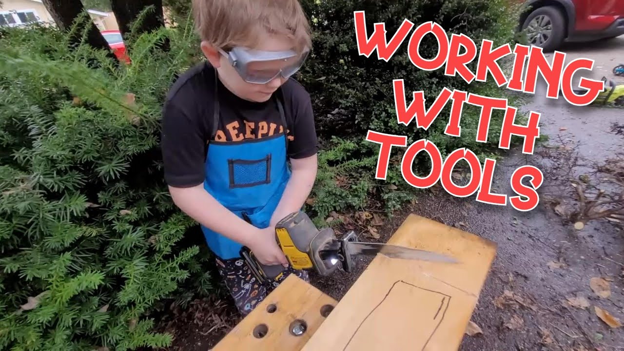 KIDS AND POWER TOOLS | Power Saw, chainsaw and More! - YouTube