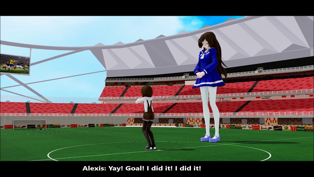 MMD Giantess Short Animation: Alexis's Super Goal! - YouTube