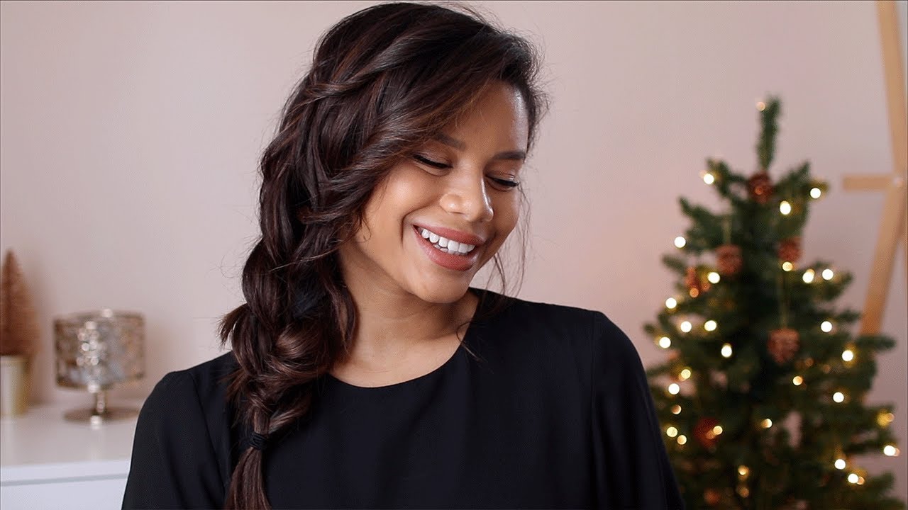 Aveda How-To | Holiday Glam Voluminous Side Braid Tutorial with Chloe Coriolan - YouTube