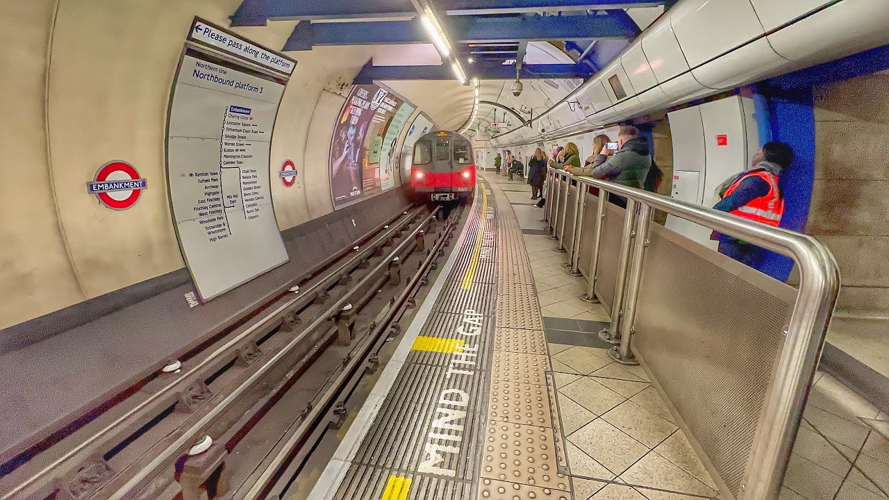 London Underground Northern Line at Embankment Station | Announcement ...