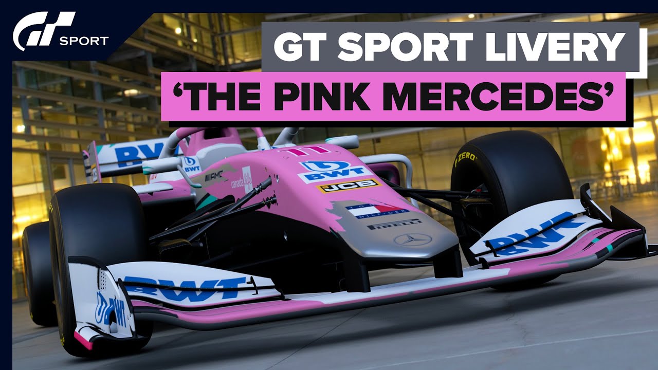 Racing Point 'Pink Mercedes' Scratched Paint Livery - GT SPORT - YouTube