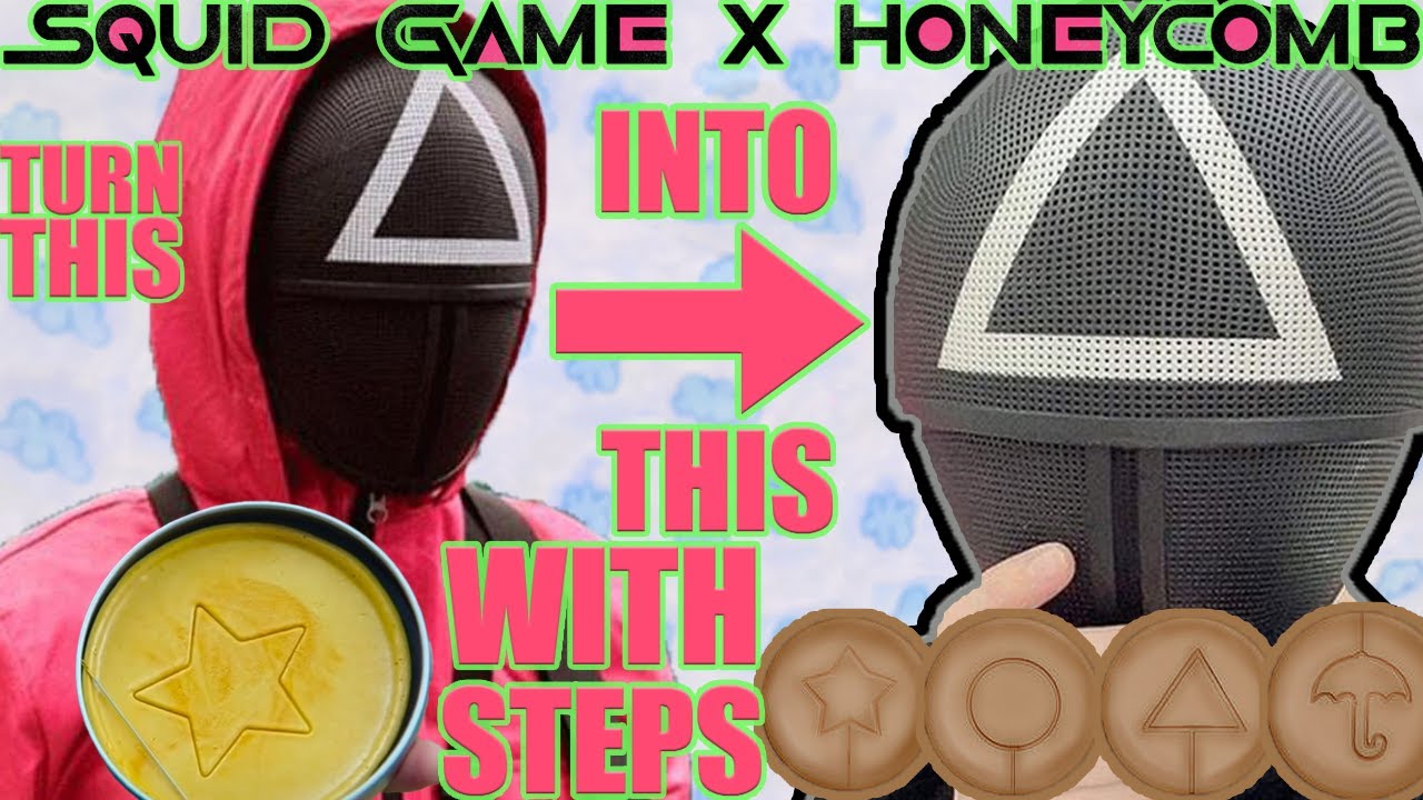 Squid Game Guard Mask + Honey Comb game 3d printed with steps - YouTube