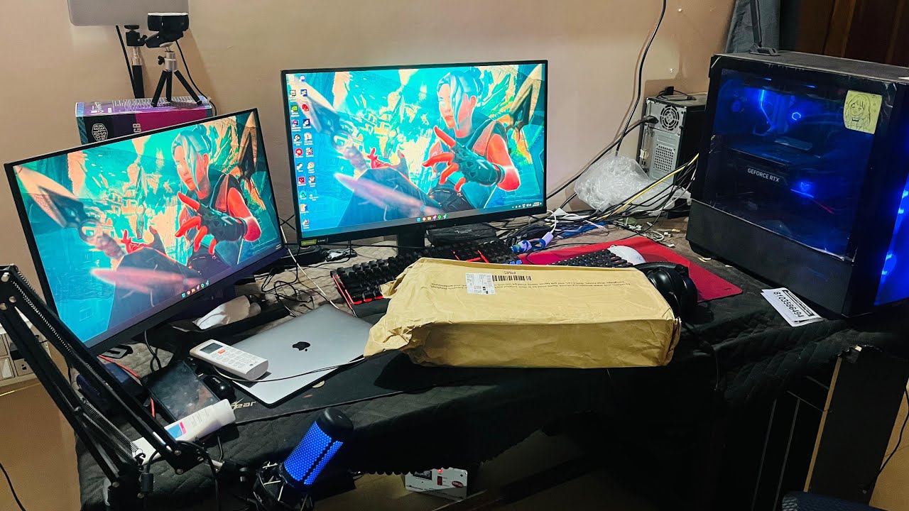 🔵 Setup Upgrade with Monitor Mount LIVE | Ranked Later | !giveaway # ...