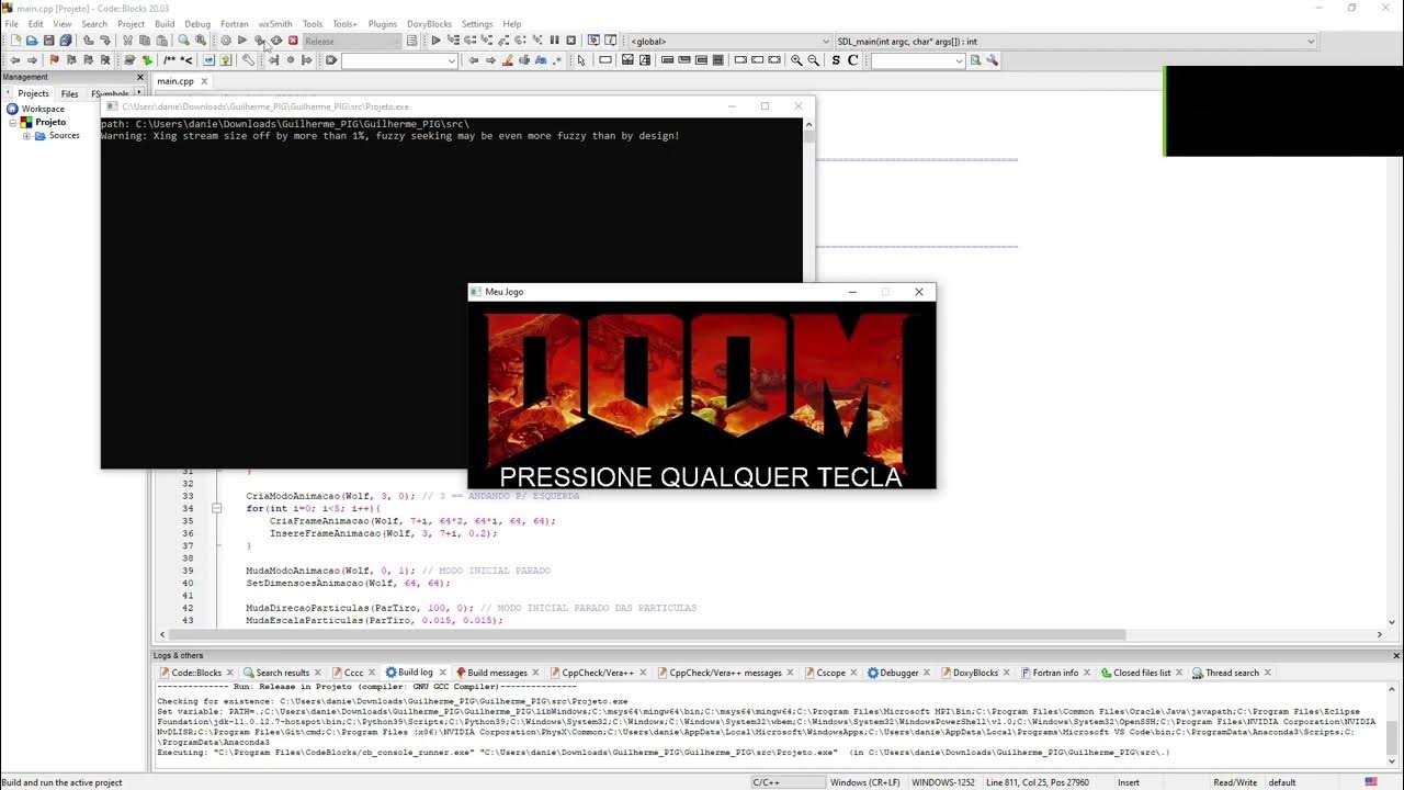 Jogo Doom em 2D feito em linguagem C - YouTube