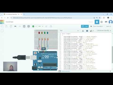 SIMULASI ARDUINO MENGGUNAKAN TINKERCAD-RUNNING LED - YouTube