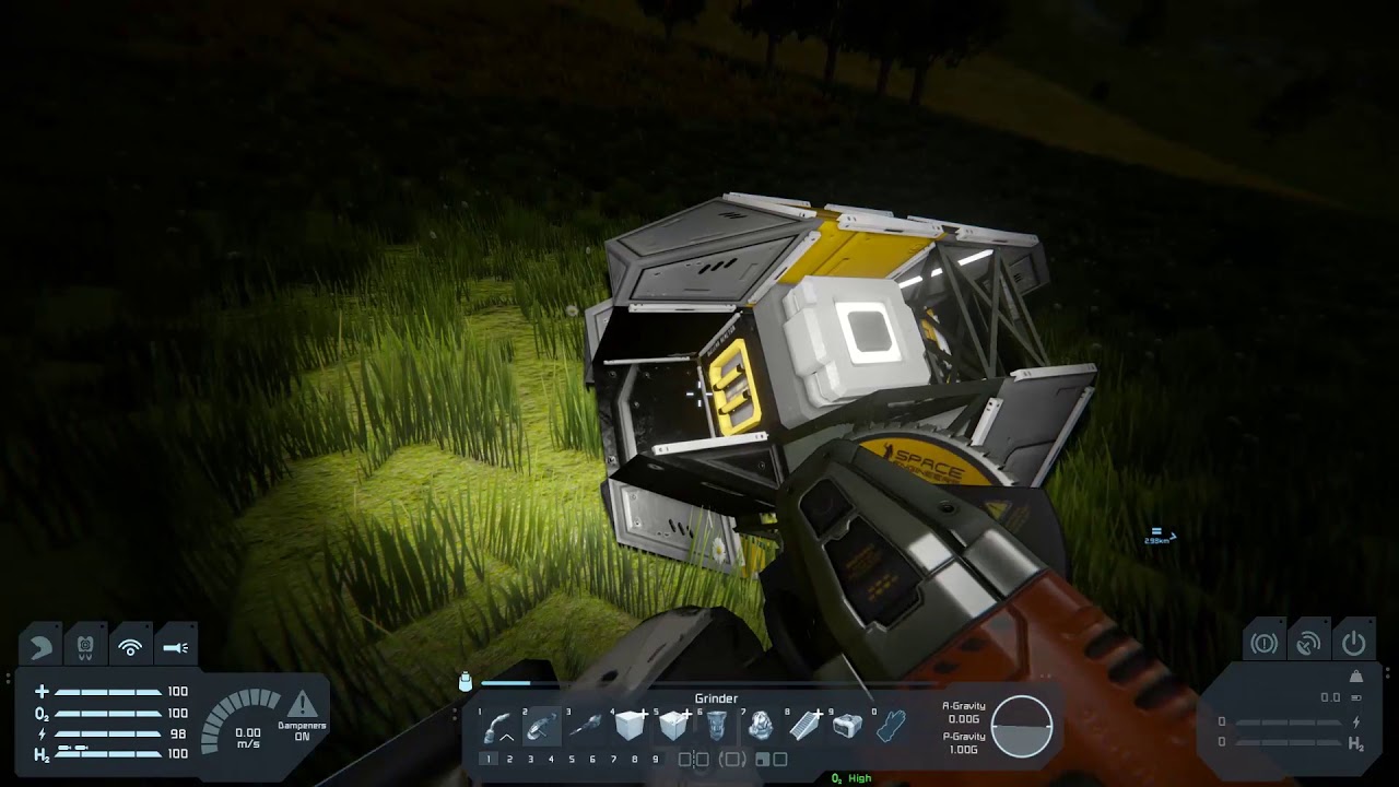Space Engineers S2 E02 - Building Basic Base! - YouTube
