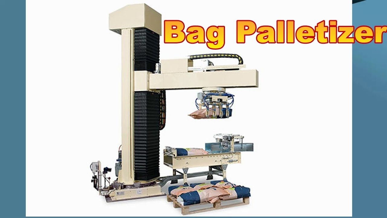 Column Bag Palletizer Working Site， How does bag palletizer works ...