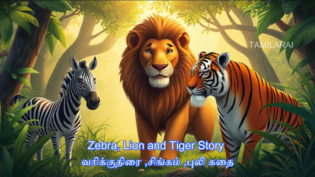Zebra, Lion and Tiger Story – வரிக்குதிரை, சிங்கம் ,புலி கதை- Stories ...