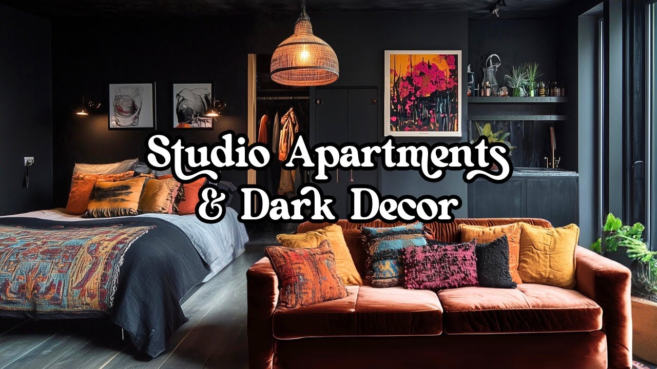 Studio Apartments & Dark Decor: How to Make a Small Space Dark & Moody ...
