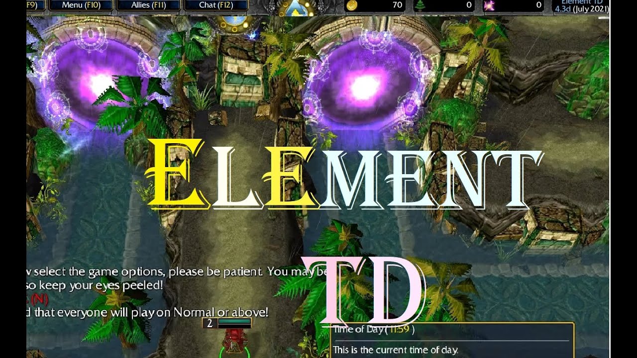 Warcraft 3, Element TD Survivor #1 - YouTube