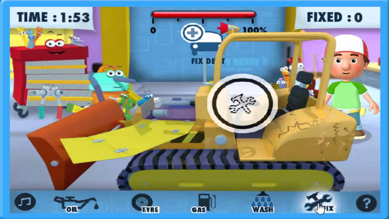 Handy Manny Repair The Family Cars - YouTube