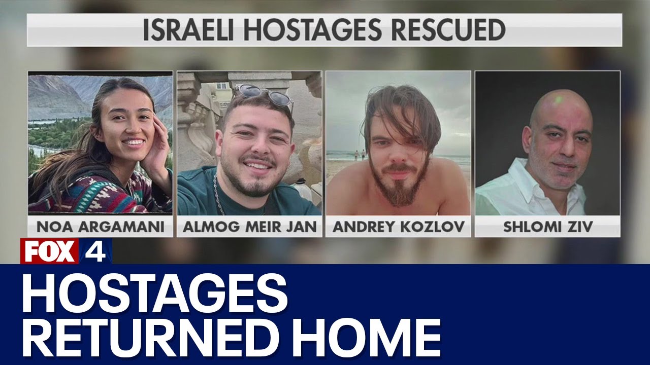 Israel-Hamas War: 4 Israeli hostages reunited with families - YouTube