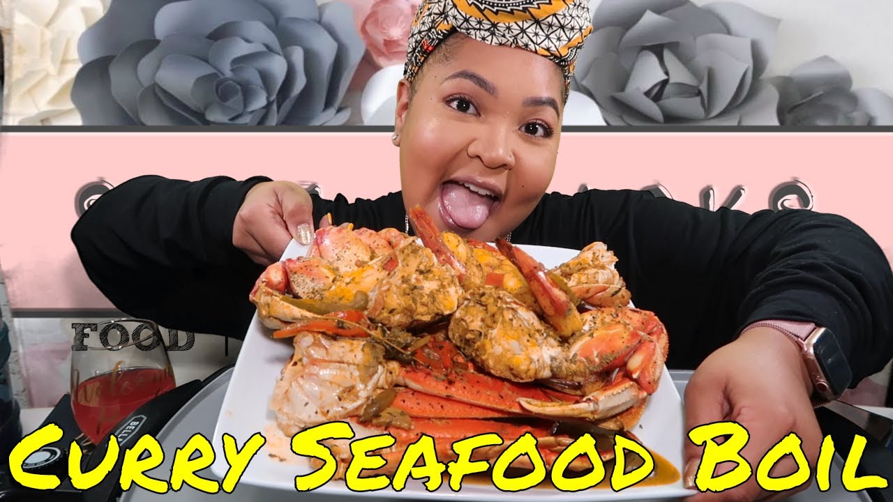 CURRY SEAFOOD BOIL | Shai Snacks EATING SHOW - YouTube