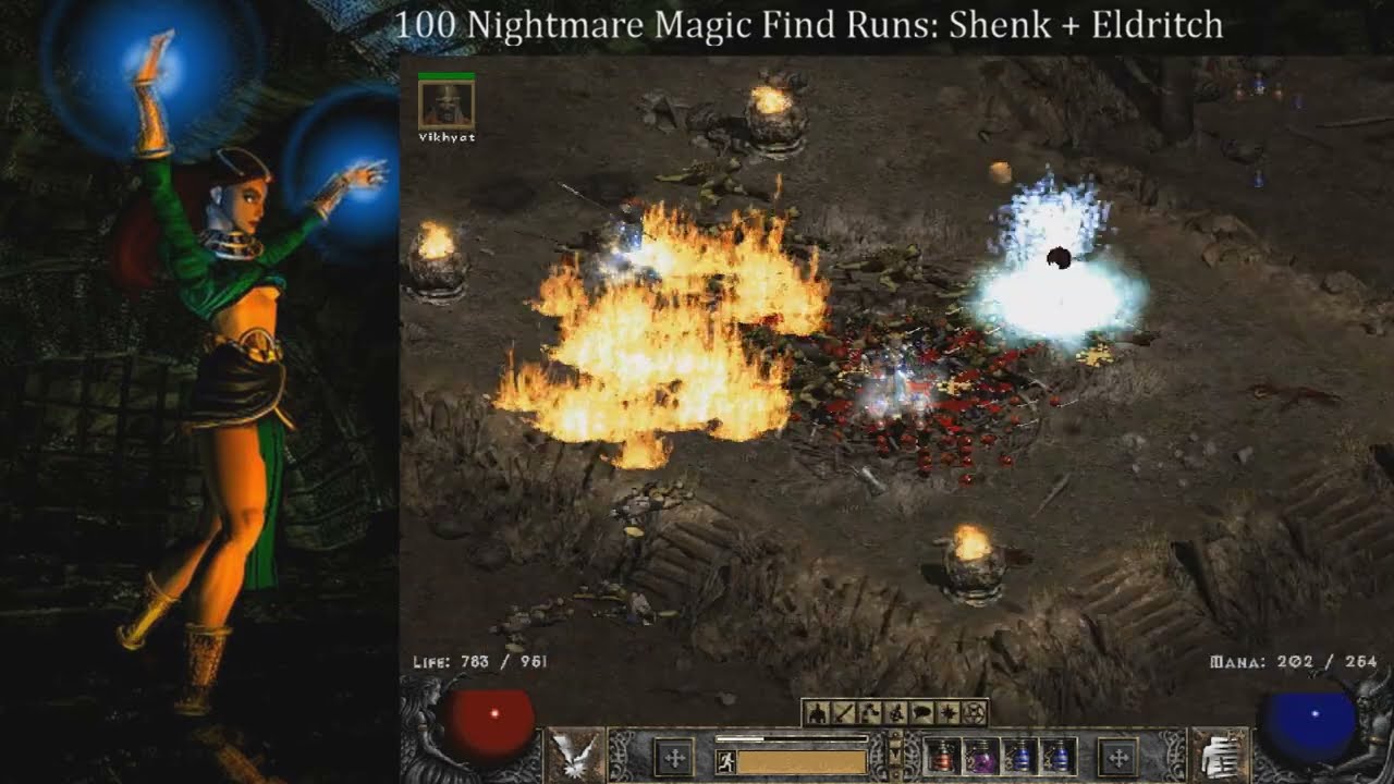 Diablo 2: 100 Nightmare Shenk + Eldritch Runs - Magic Find Results ...