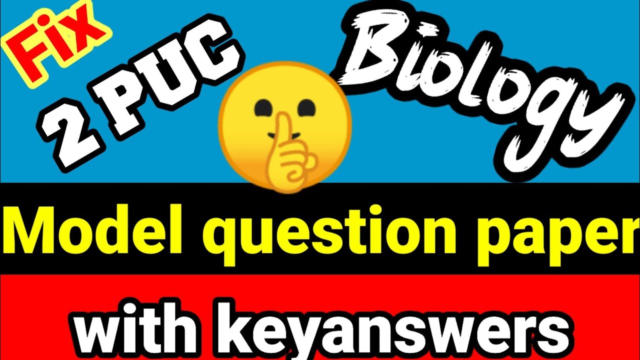 2puc biology model question paper for preparatory exam 2024 with ...