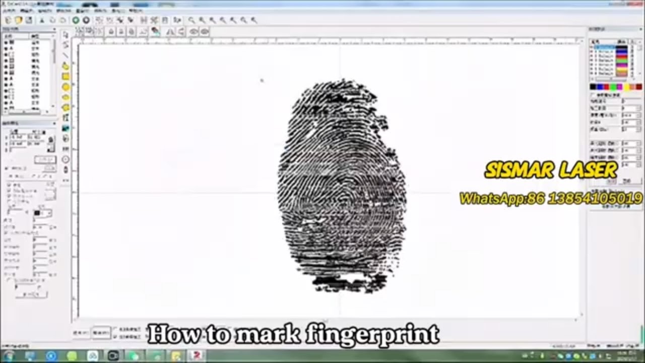 how to mark fingerprint with fiber laser marking machine - YouTube