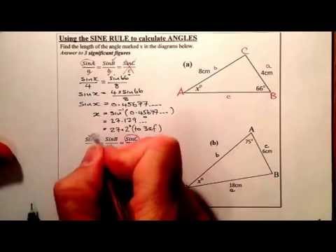 Sine Rule Calculating an Angle National 5 Trigonometry - YouTube