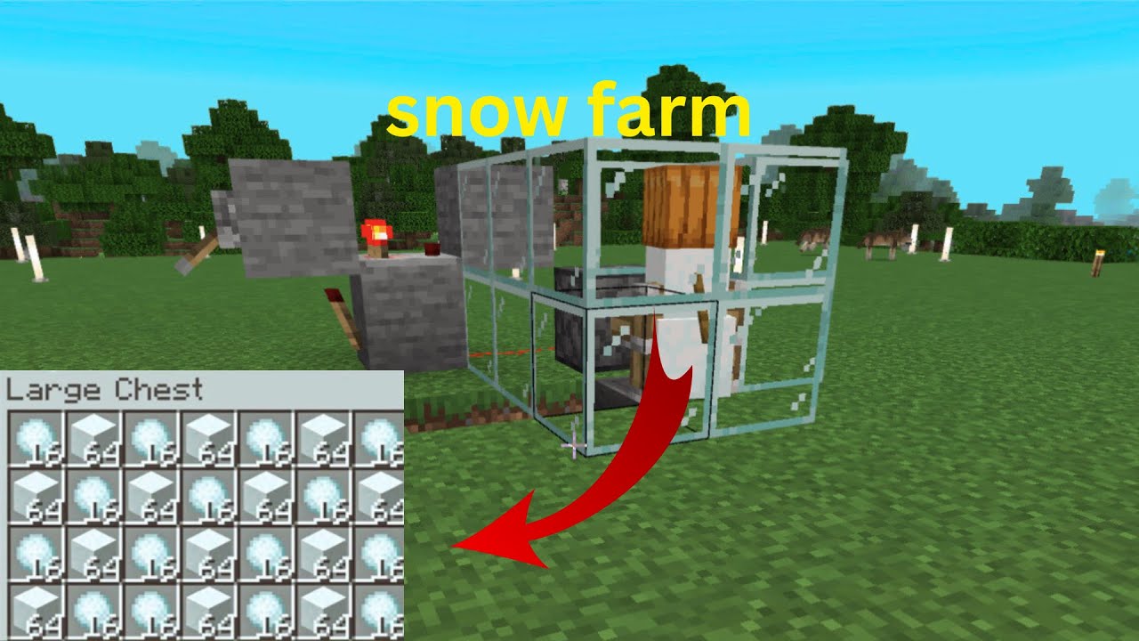 Minecraft Snow Farm | Best Automatic Snow Farm Tutorial | Easy Snow ...