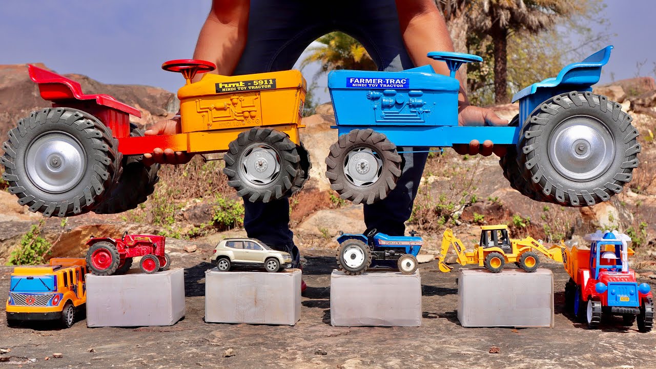 The BIG Tractor 🚜 Model unboxing Die Cast Mahindra, jeep, New Holland ...