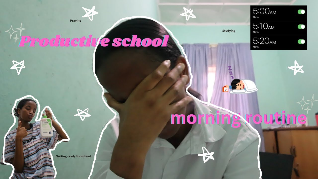 PRODUCTIVE SCHOOL MORNING ROUTINE ☀️📚| Studying, getting ready for ...