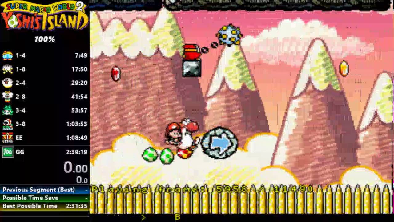 Yoshi's Island: SMW2+ Hack 2-7 100% in 2:44 - TAS - YouTube