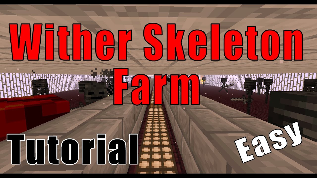 Minecraft WITHER SKELETON Farm (how to get wither skeleton heads + XP ...