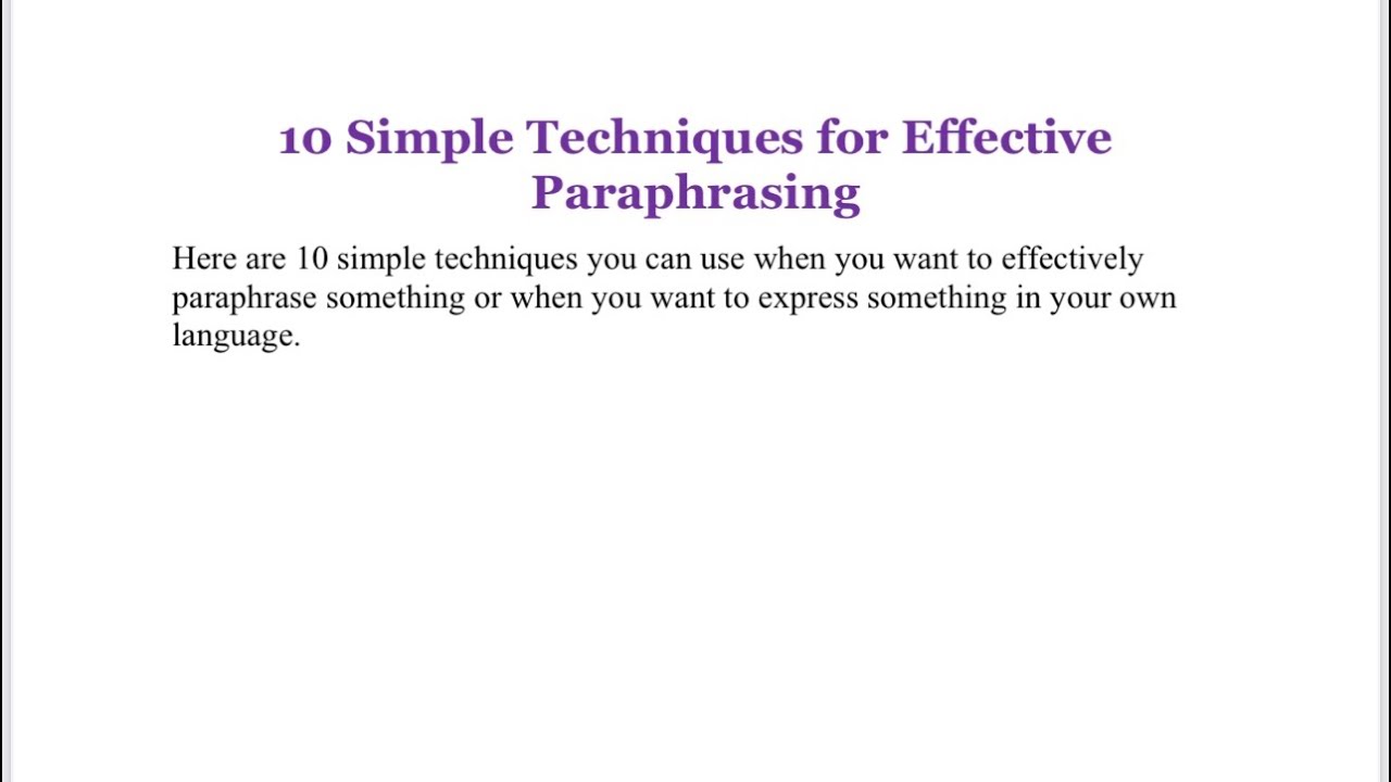 Get 7+band score in writing with effective paraphrasing techniques with ...