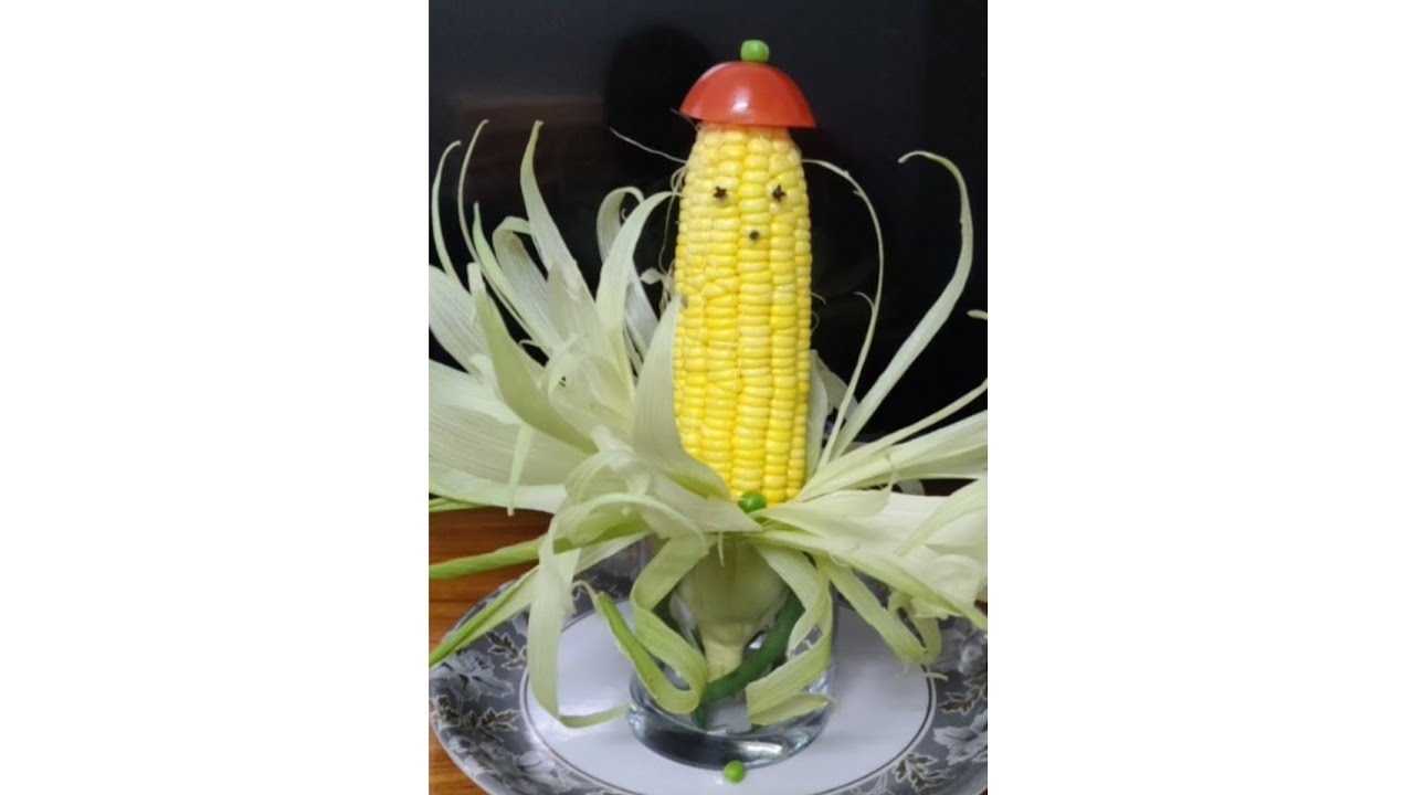 corn decoration ideas | salad decoration ideas | vegetables arts ...