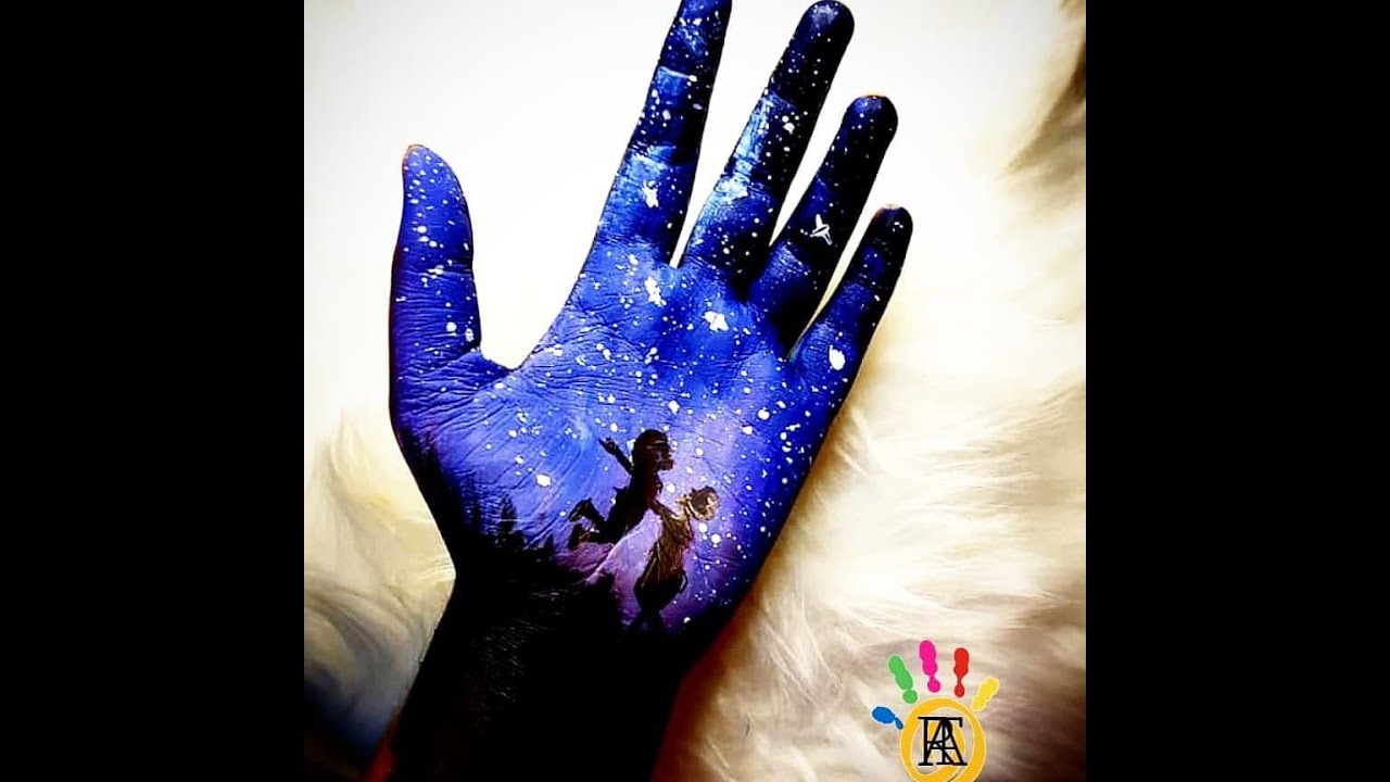 Daily Challenge #10 : Hand Art | Couples painting on Hand | Acrylic ...