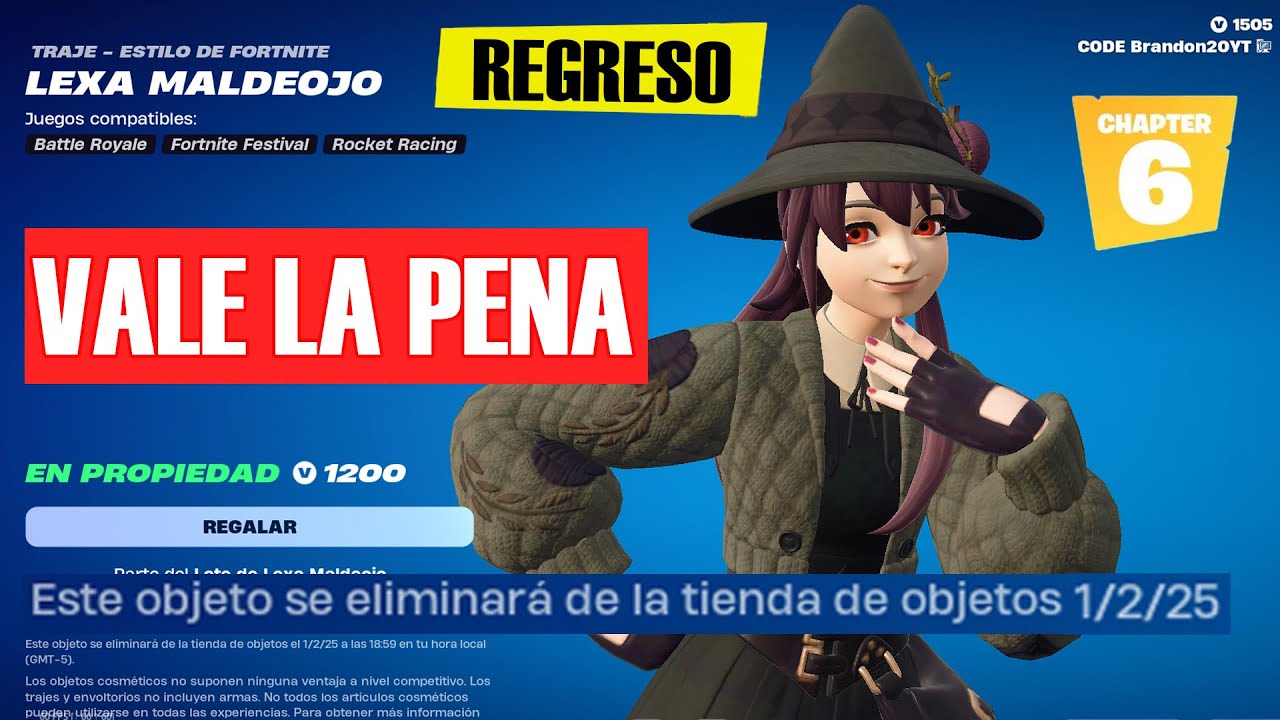 REGRESO LEXA BRUJITA MALDEOJO EN FORTNITE EN 2025 ( VALE LA PENA ...