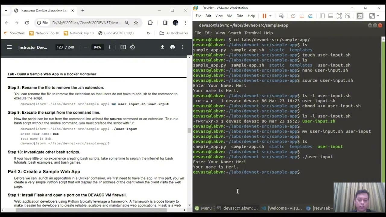 Lab 6.2.7 Build a Sample Web App in a Docker Container | CISCO DevNet - YouTube