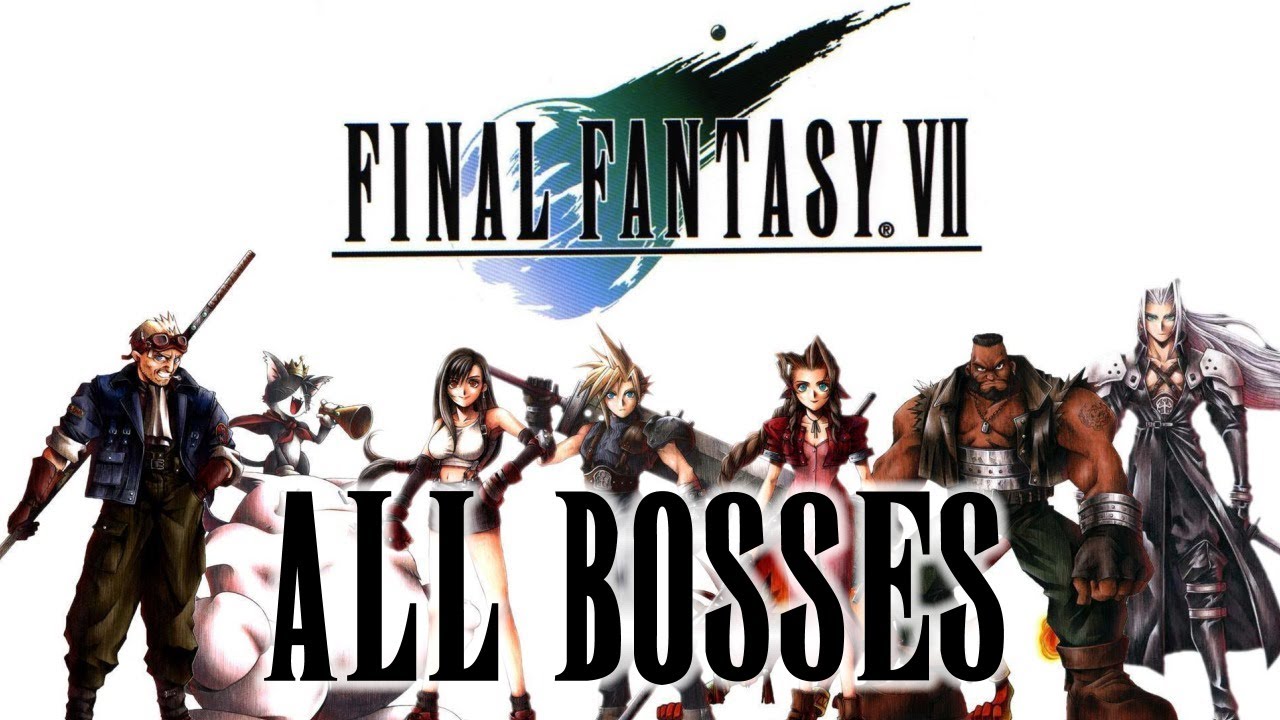 FINAL FANTASY VII (PS1, PS4 PRO) — ALL BOSSES - YouTube