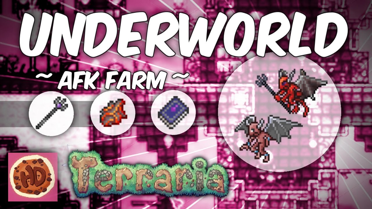 Terraria 1.3 AFK Underworld Farm | Demon Scythe | Voodoo Doll | Unholy ...