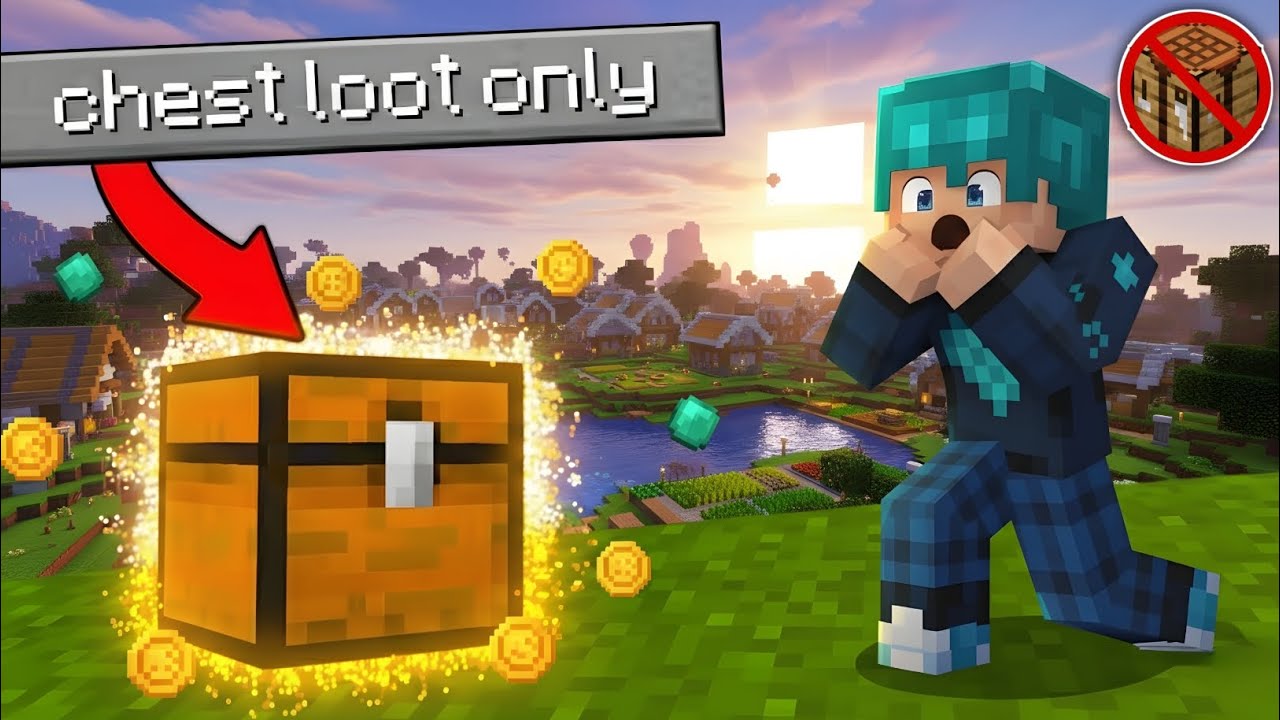 NO CRAFTING TABLE: I Beat Minecraft Using Only CHEST Loot! - YouTube