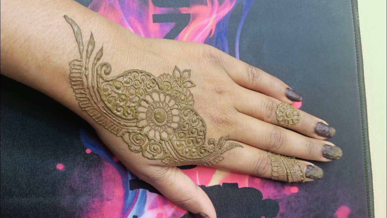 Simple and stylish Mehndi Design | Easy Mehendi tutorial | Mehndi Ke ...