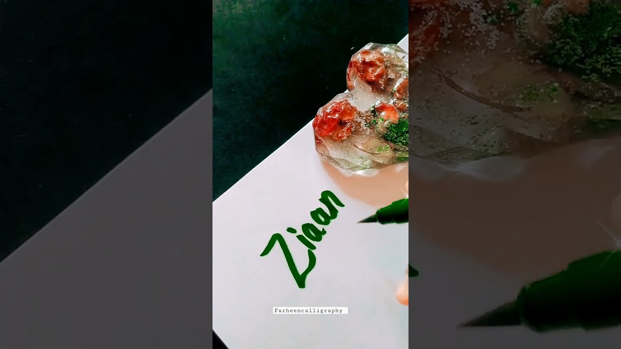 Ziaan💖 Drop your names 📥#farheencalligraphy #calligraphy #brushpen # ...