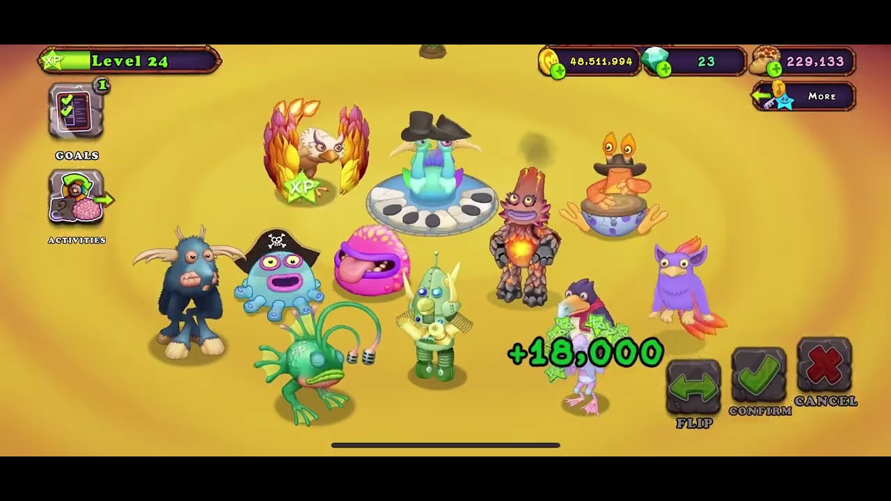 Placing the whaddle on fire oasis #msm#mysingingmonsters#fireoasis# ...