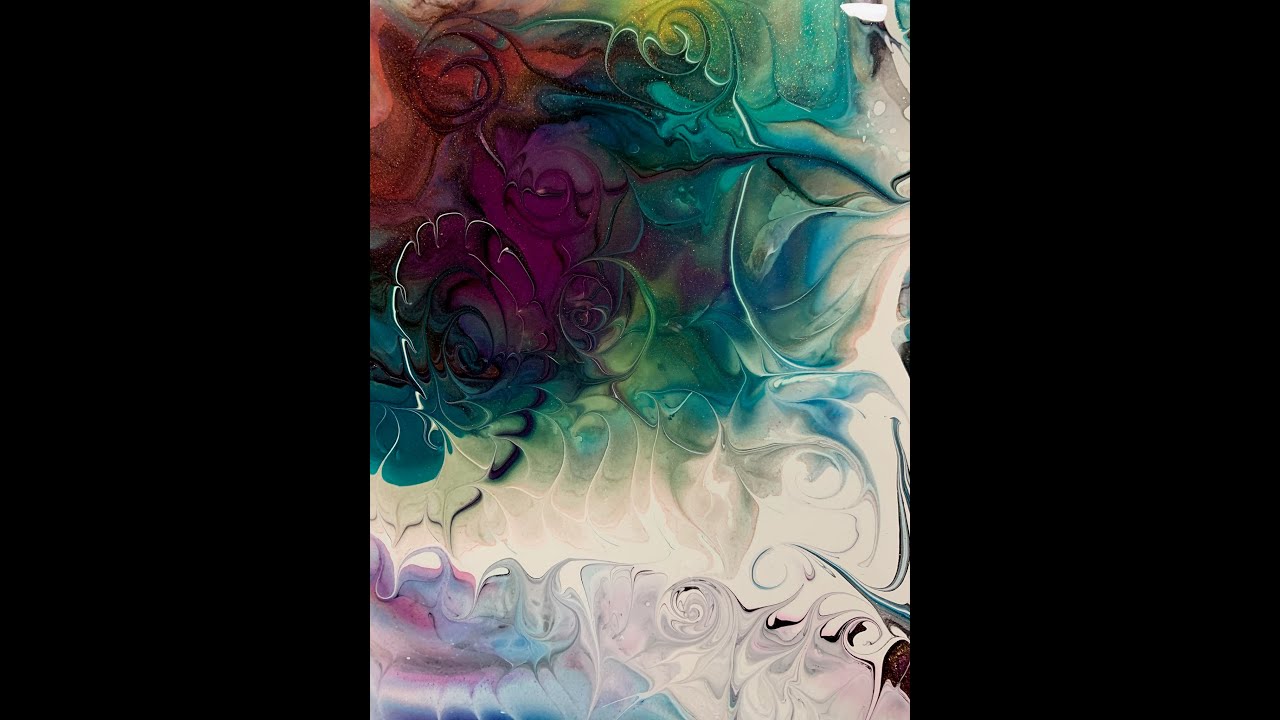 Acrylic bloom technique pour painting. Modified using new ColourArte ...
