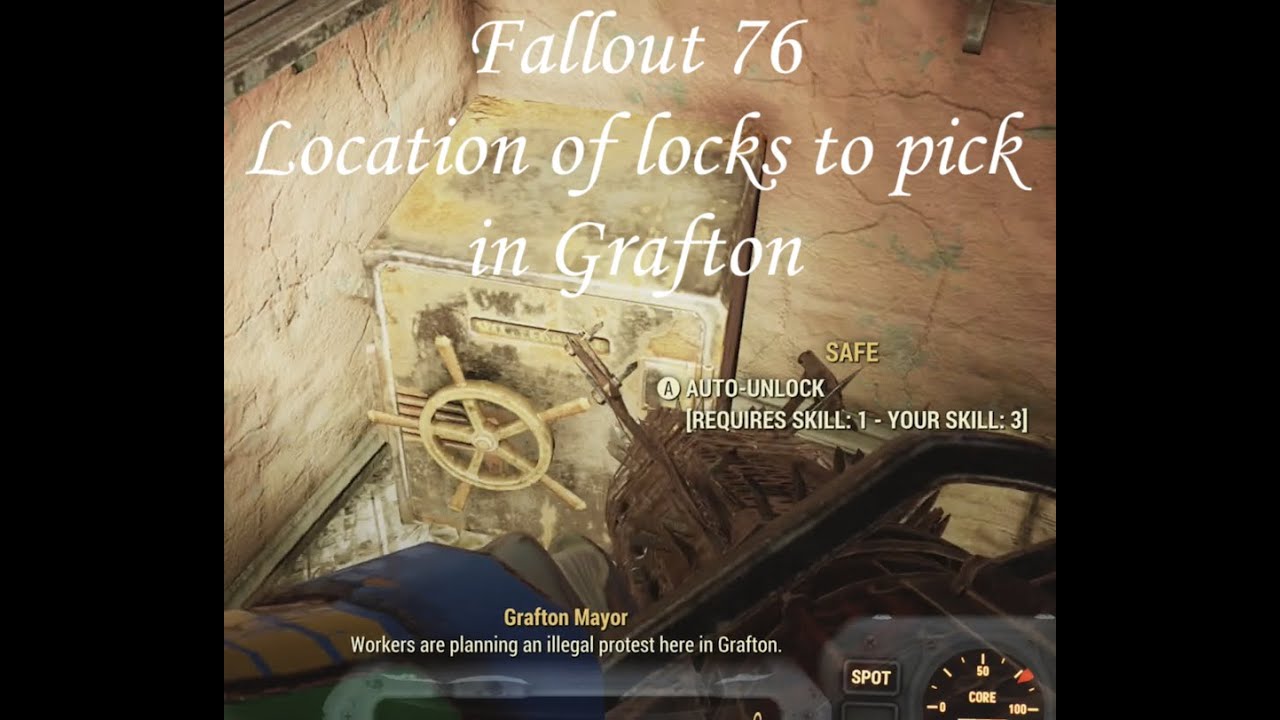 Fallout 76 - Location of 8 Locks to Picklock in Grafton for Daily ...
