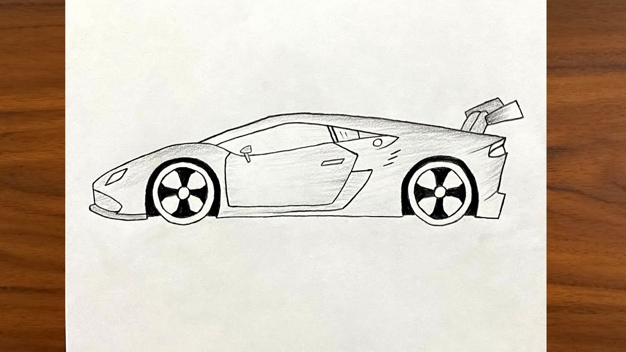 How To Draw A Car Easy Step By Step Lamborghini Drawing A Car For ...